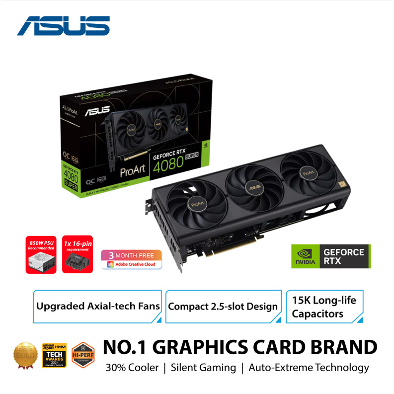 ProArt GeForce RTX 4080 SUPER OC Edition 16GB GDDR6X brings elegant and ...