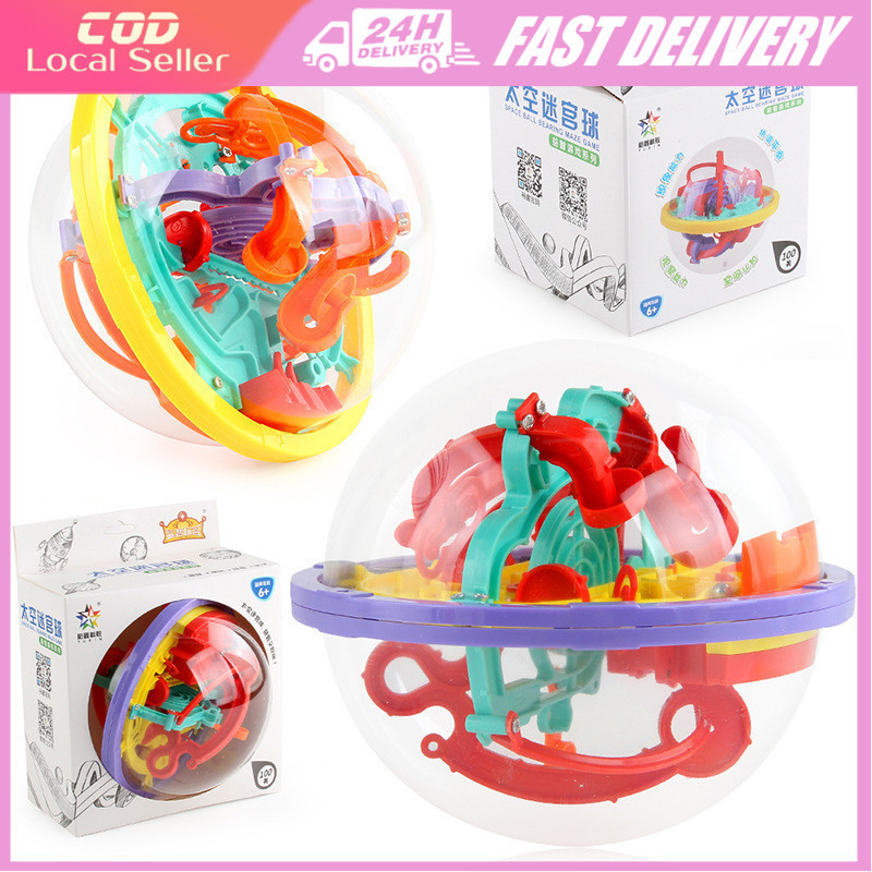 3D Maze Ball 100 Steps Rotating Ball Maze Game Kids Early Education ...