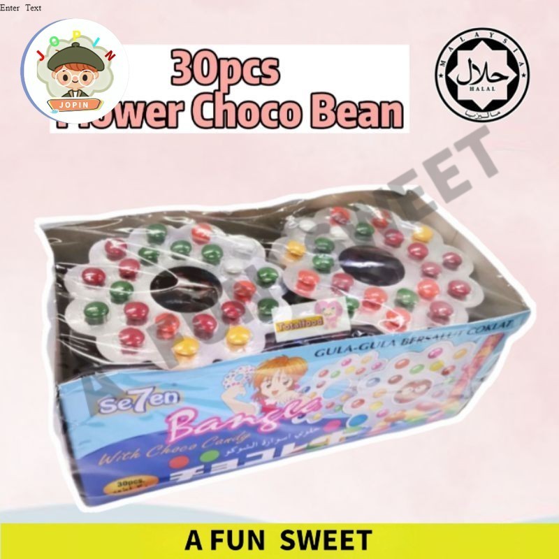 Se7en Flower Choco Bean Bangle candy gula Bersalut coklat 30pcs ...