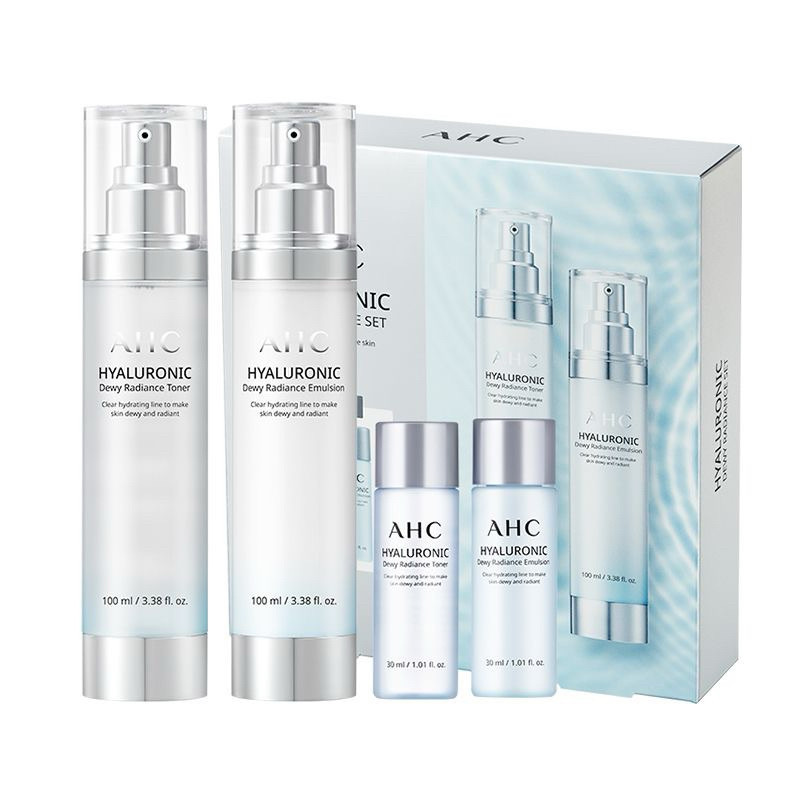 AHC Hyaluronic Dewy Radiance Skin Care Set (2x100ml + 2x30ml)神仙水水乳套裝 ...