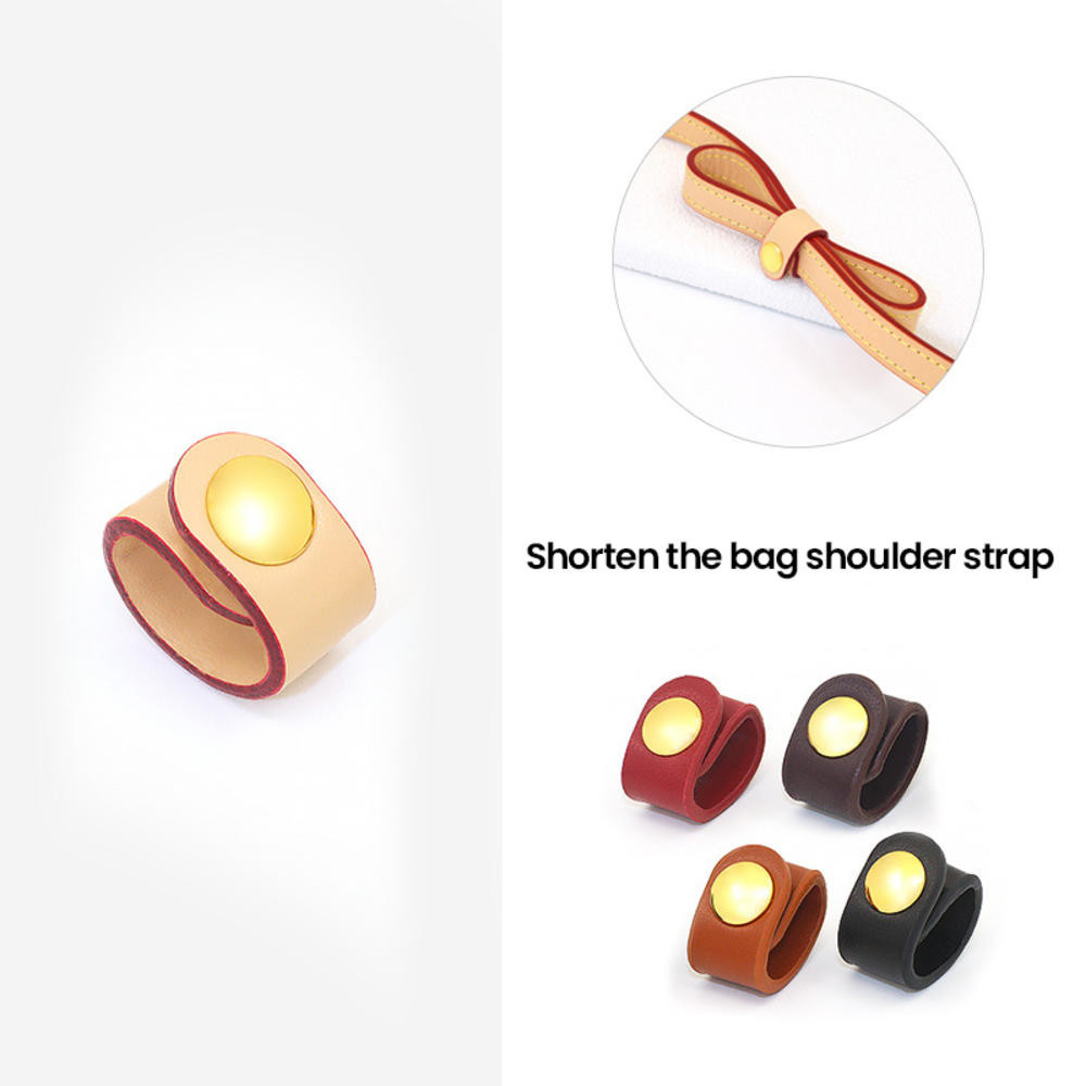 Leather Snap Buckles Button Closures Genuine Leather Shortened Strap ...