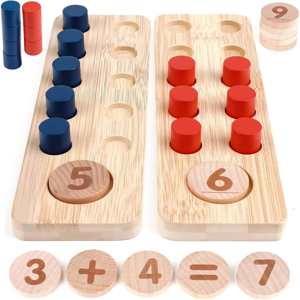 Counting Nail Board Montessori Mathematics Children Wooden Mathematics ...
