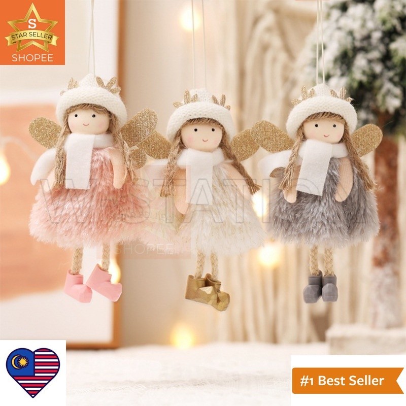 (MW)Christmas Antlers Angel Doll Pendant / Mini Cute Cartoon Girl Angel ...