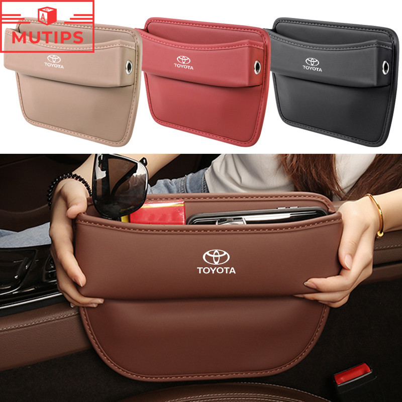 Toyota Car PU Leather Storage Box Auto Seat Gap Filler Holder For Vios ...