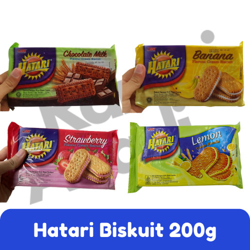 Hatari CREAM Biscuit 200G Pack | Chocolate, STRAWBERRY, LEMON, BANANA ...