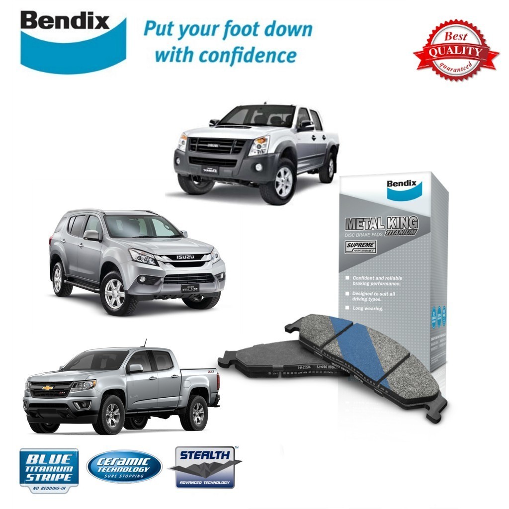 Original Bendix DB1841MKT Front Brake Pad - Isuzu D-MAX 2008/ MU-X MUX 2014 Chevrolet Colorado ...