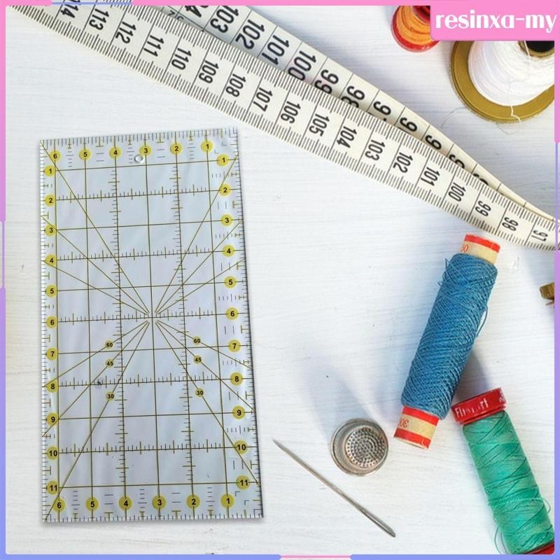 [ResinxaMY] Acrylic Quilting Ruler Cutting Template with Lines 6.30in ...