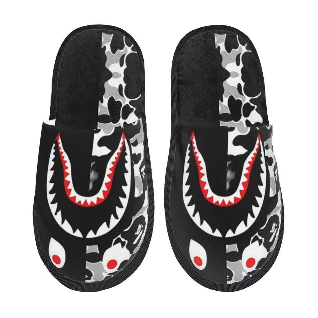 Bape Casual Furry slippers House Home Indoor Fluffy Comfortable ...
