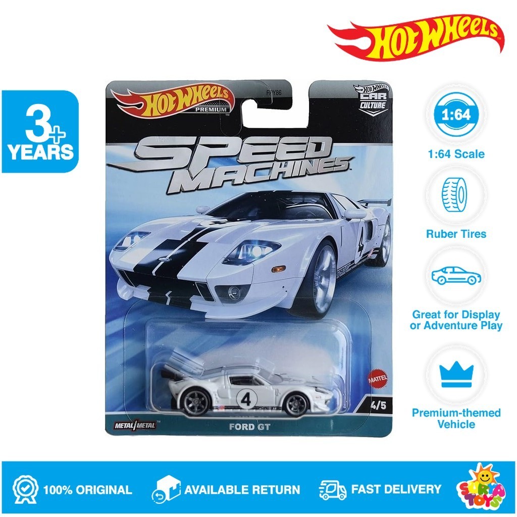 Hot Wheels Premium Pop Culture Speed Machines Ford Gt | Shopee Malaysia