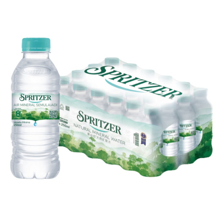 Spritzer Natural Mineral Water 250ml X 24s | Shopee Malaysia