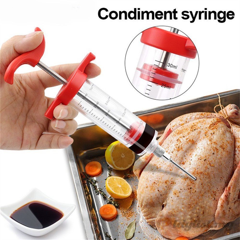 ღ Steak Sauce Syringe Meat Tools With Stainless Steel Needle Marinade ...