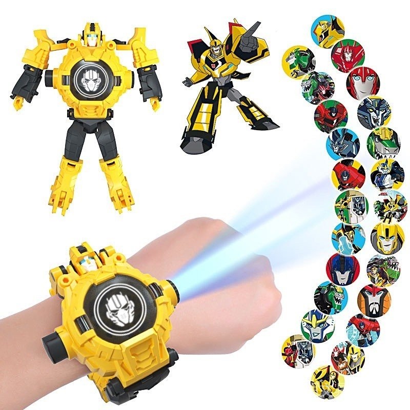 Ultraman Bumblebee Deformation Children's Electronic Watch Spiderman ...