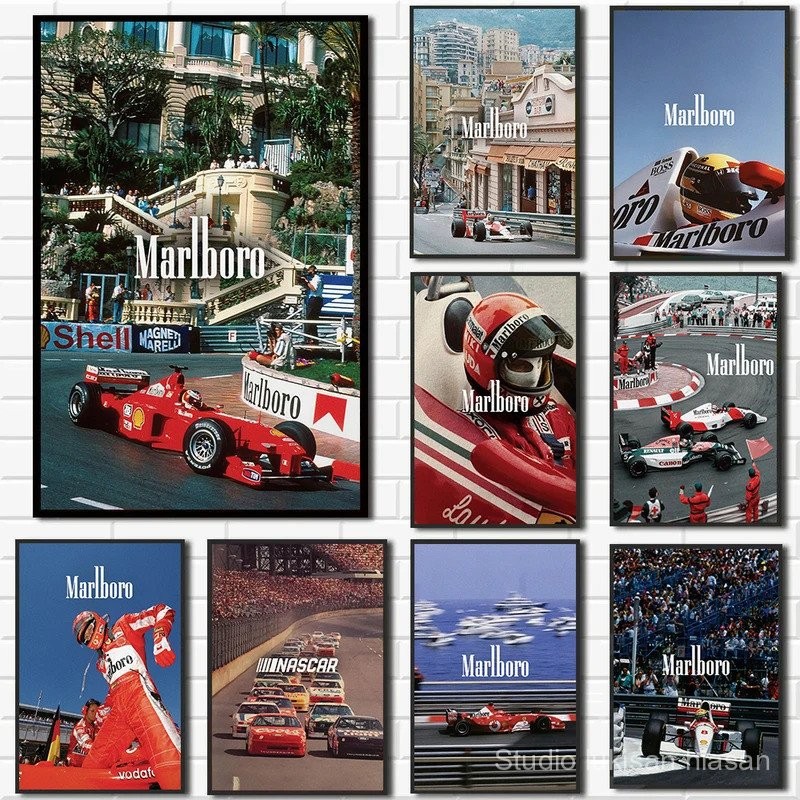Vintage F1 Monaco Modern Fashion Racing Sports Car Photo Poster and ...