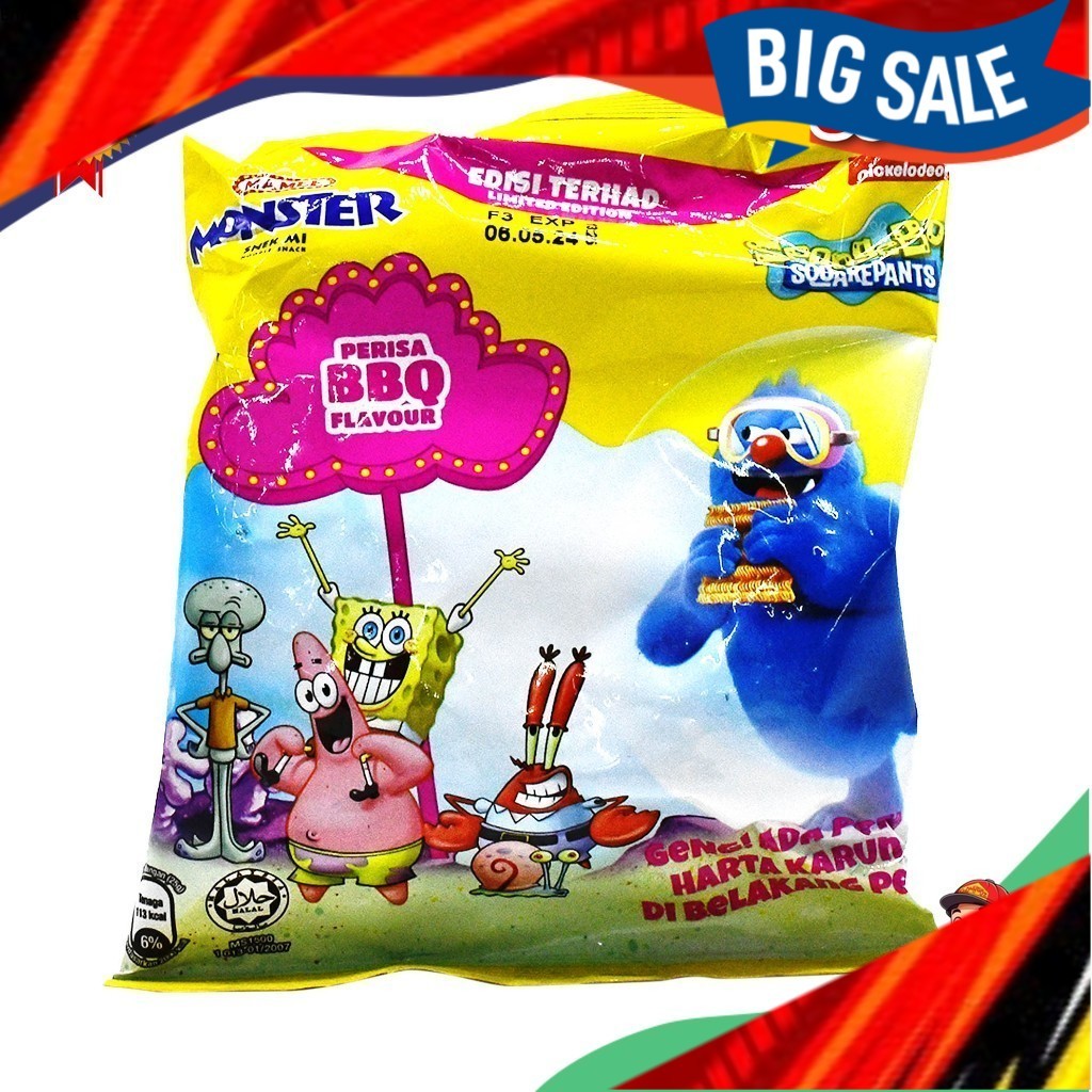 (5pcs) Makanan Ringan Mamee Monster, Snek Mamee BBQ 25G | Shopee Malaysia