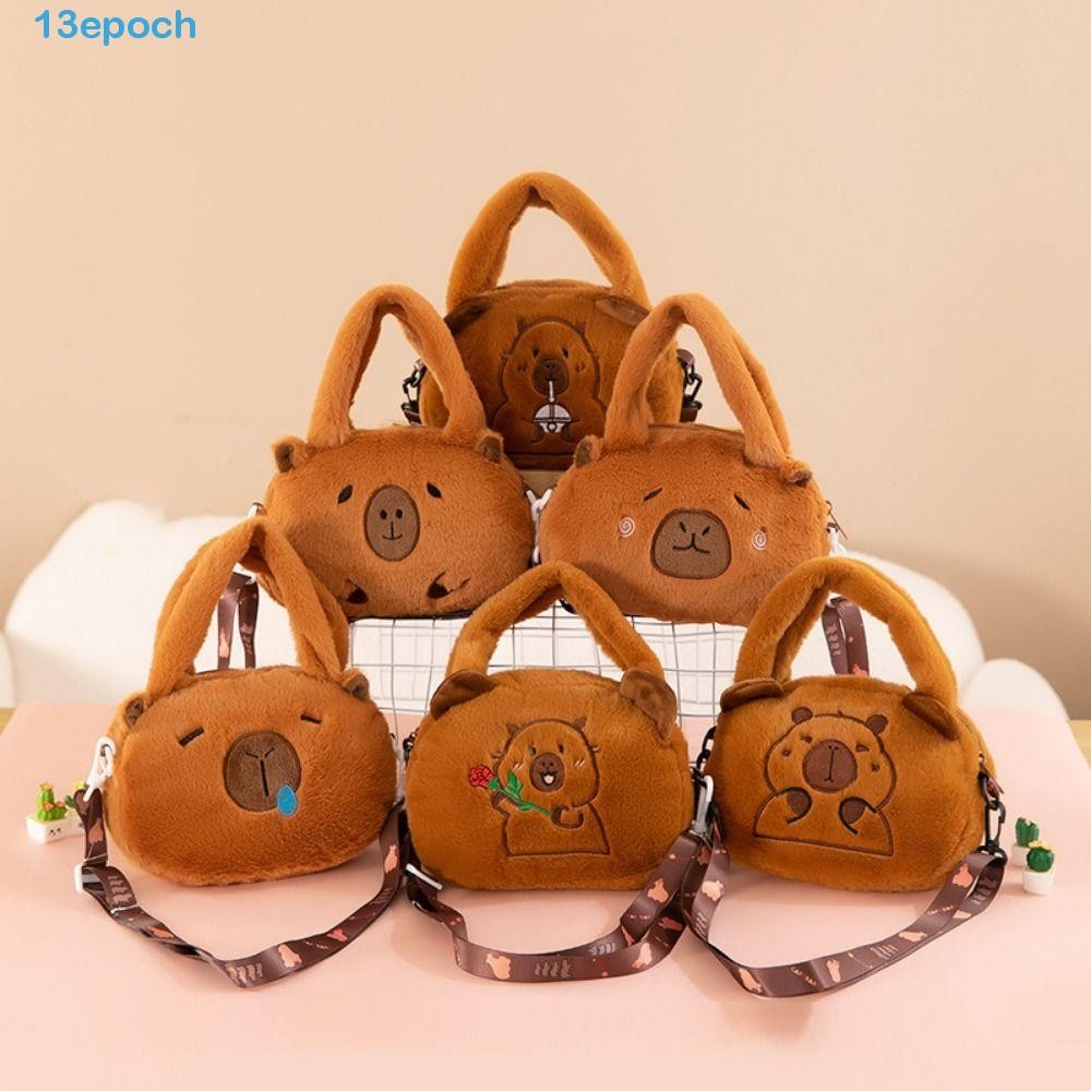 EPOCH Capybara Plush Handbag, Plush Capybara Animal Cartoon Capybara ...