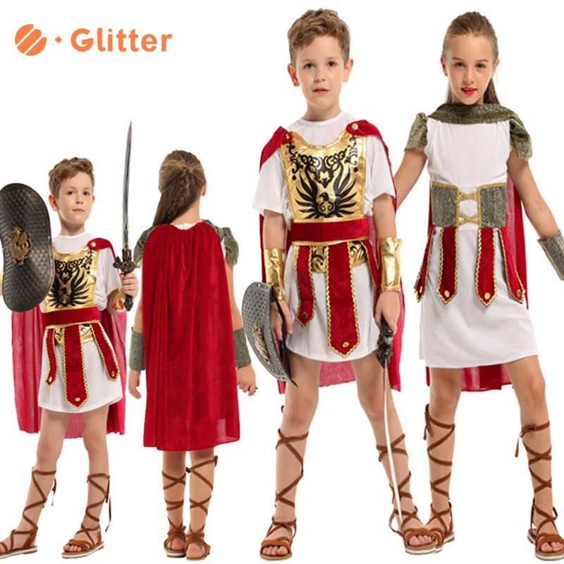 Rome Kids Warrior Costumes Castle Defender Royal Knight Cosplay Outfits ...