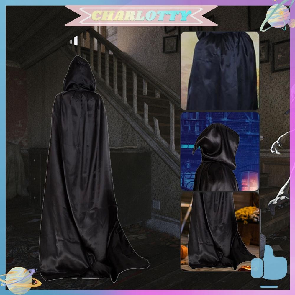 CHA neu Vampire Cloak Long Hooded Halloween Costume Cloak Devil Demon ...
