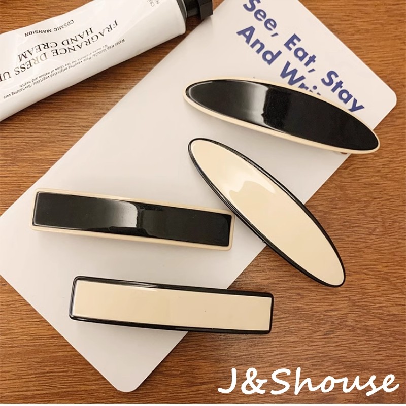 KF954 Korean style acetate simple color rectangle and ellipse shape ...