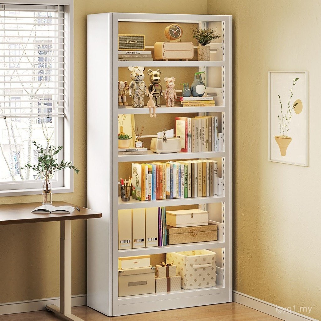 Household Library Steel Bookshelf Integrated Wall-supporting Living ...