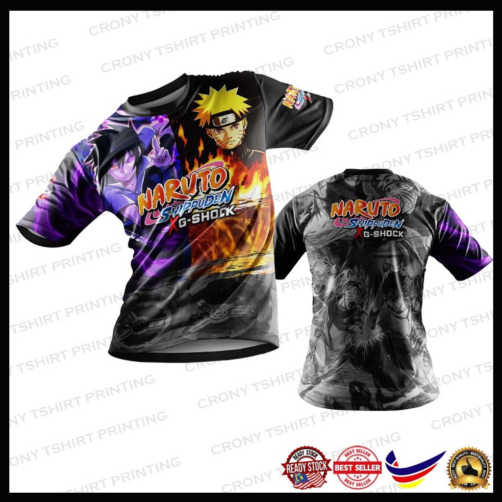 Naruto Shippuden X Gshock Sublimation T-shirt | Naruto & Sasuke ...
