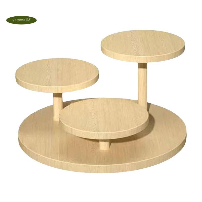 Wooden Display Riser Stand 3-Tier Display Step Shelf Organizer for ...