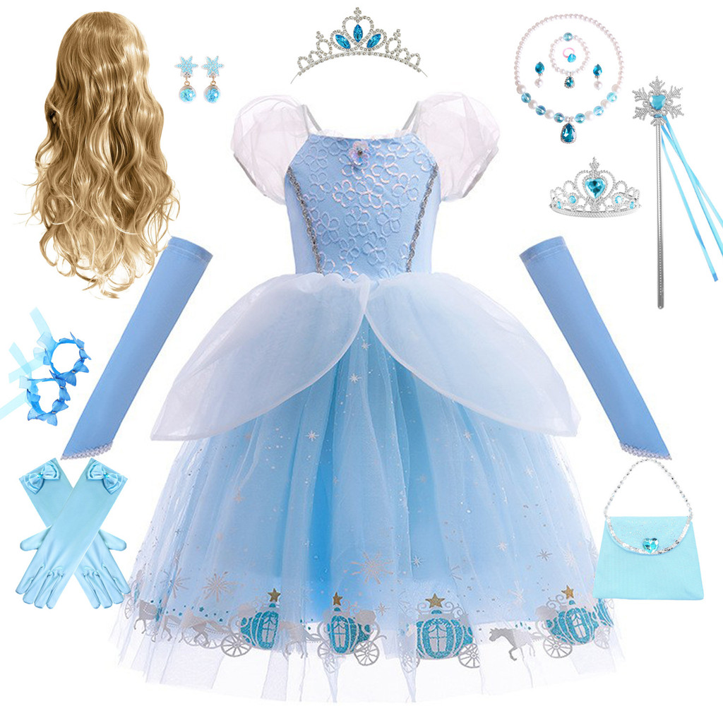 2025 Cinderella Girls Elsa COS Princess Dress Elsa Dress Elsa Frozen ...