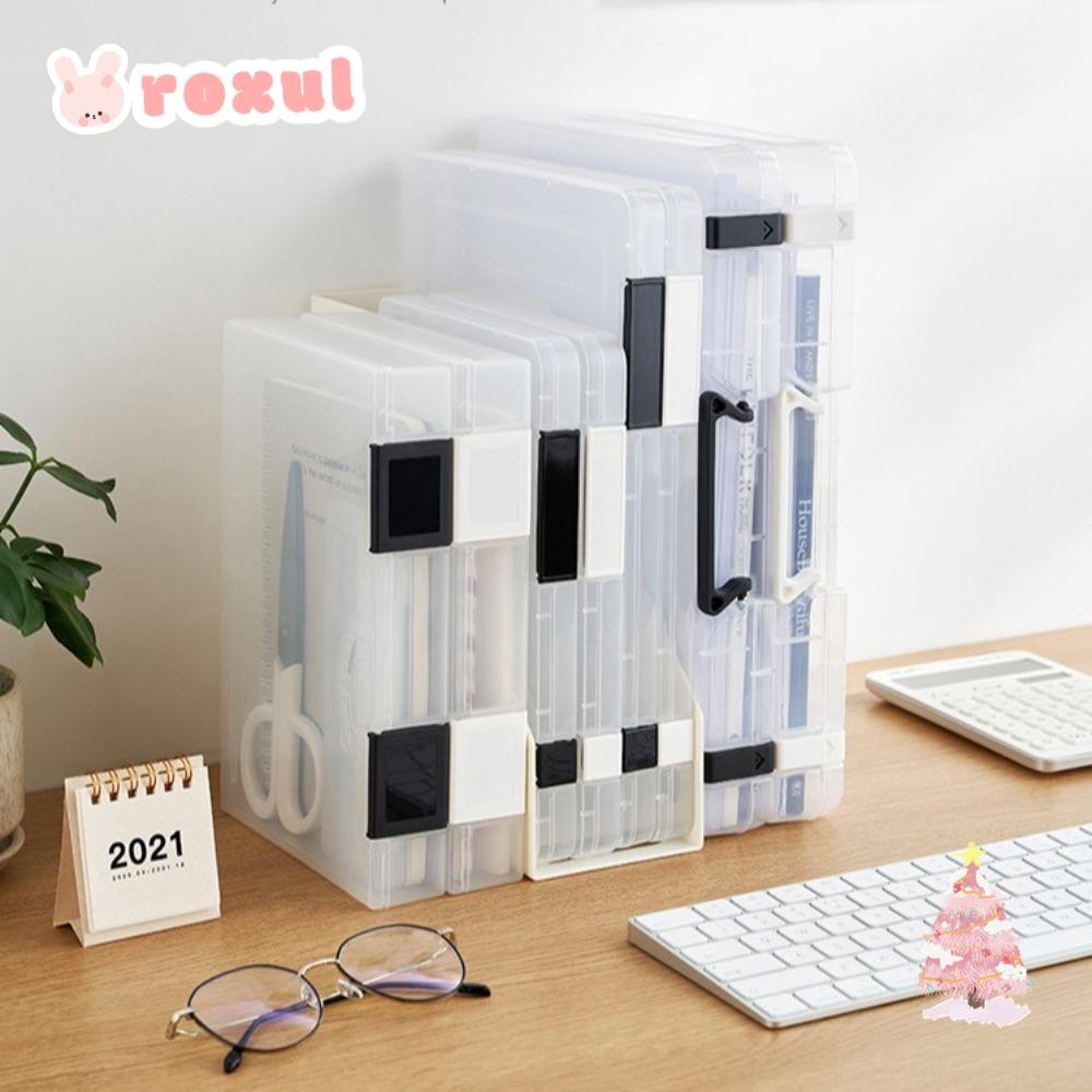 ROXUL A4 File Box, Transparent Dustproof A4 File Storage Box, Portable ...