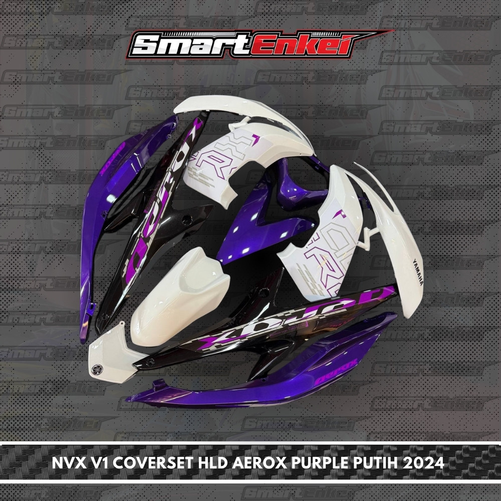 HLD-NVX V1 COVERSET AEROX PURPLE PUTIH 2024 HLD | Shopee Malaysia