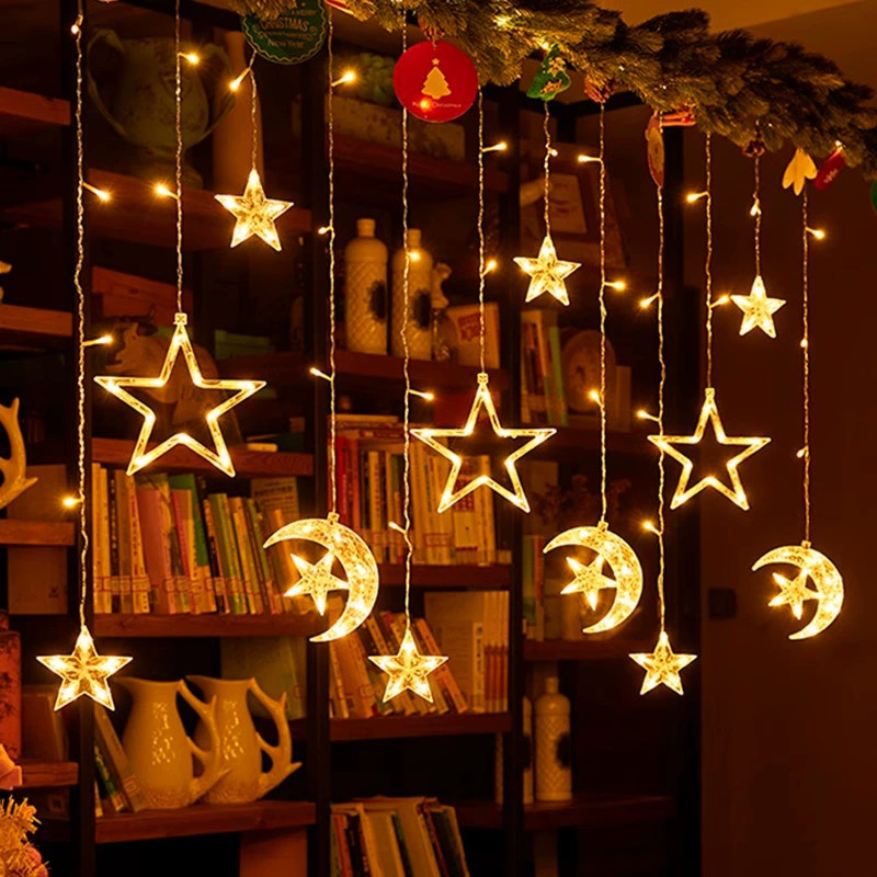 Lampu Raya Solar Curtain Fairy light Lampu haisan Led light strip Room ...
