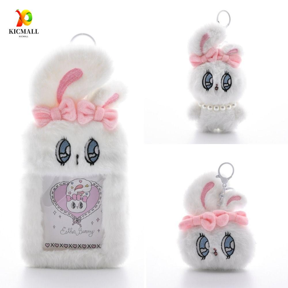 KICMALL Plush Esther Bunny Stuffed Doll, Bow Fluffy Esther Bunny Card ...