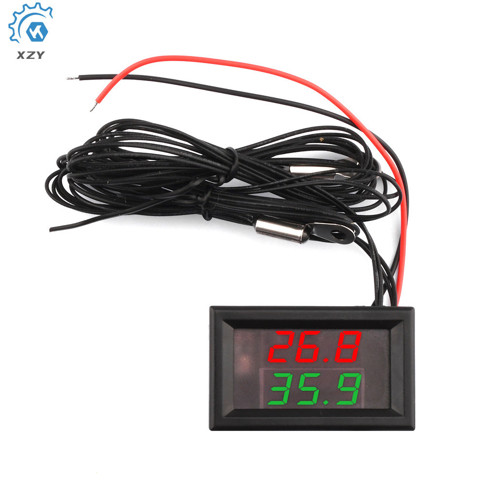 Digital Thermometer Car Auto Temperature Gauge Sensor DC 4-28V ...