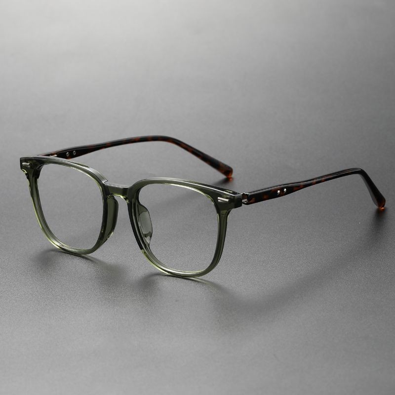 Large frame glasses frame Men's Retro Spring Leg Glasses Women's Square ...