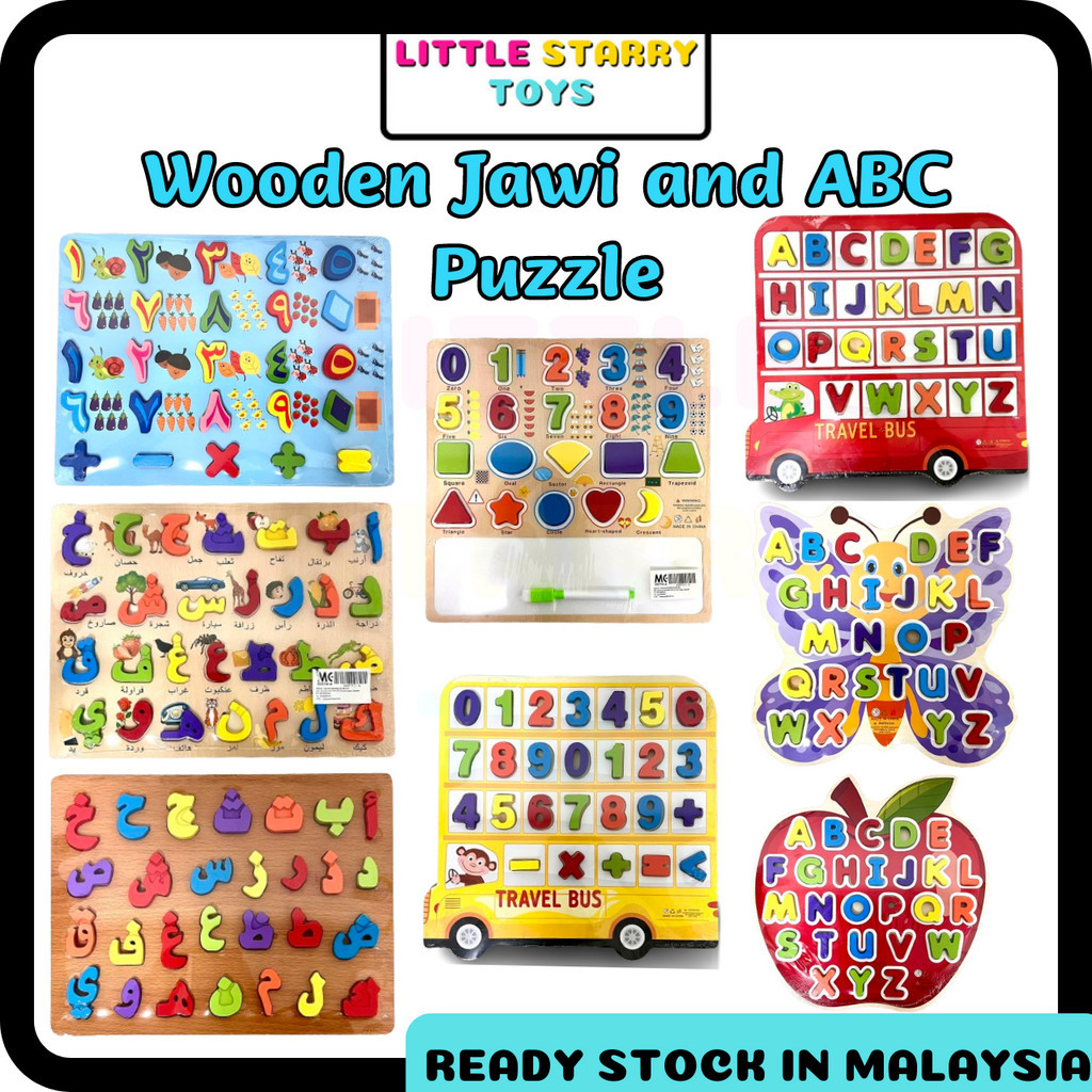 Ready Stock !!! Belajar Huruf Jawi and ABC Puzzle Alif Ba Ta Arabic ...