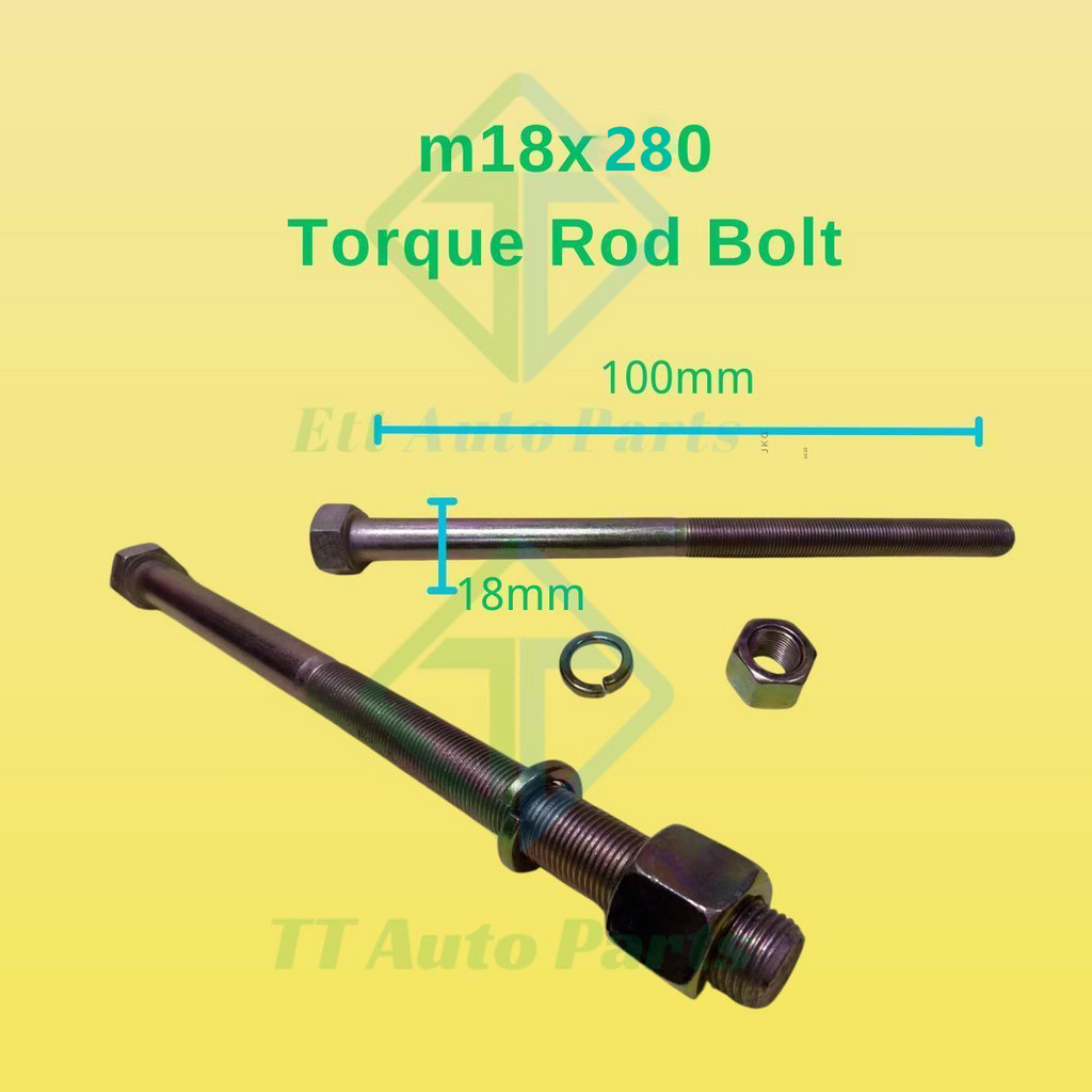 Torque Rod Bolt With Nut With Washer, Nisaan UD Truck, Hino, M18x280 ...