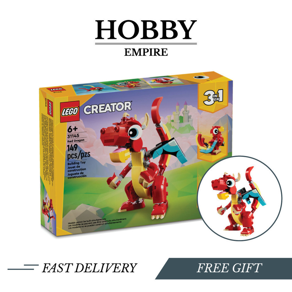 LEGO Creator 3in1 31145 Red Dragon *Original LEGO + Extra Bubble Wrap ...