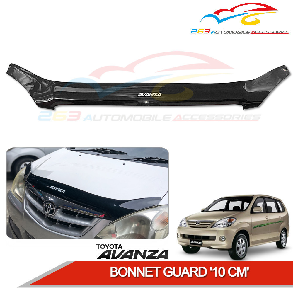 TOYOTA AVANZA 2006 - 2011 BONNET GUARD 10 CM ( BLACK ) | Shopee Malaysia