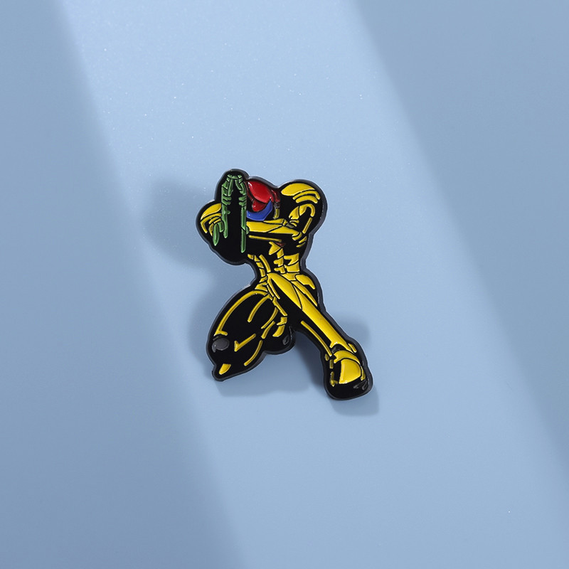 Samus Aran Metroid Enamel Pin Brooches Cartoon Manga Anime Movie Pins ...