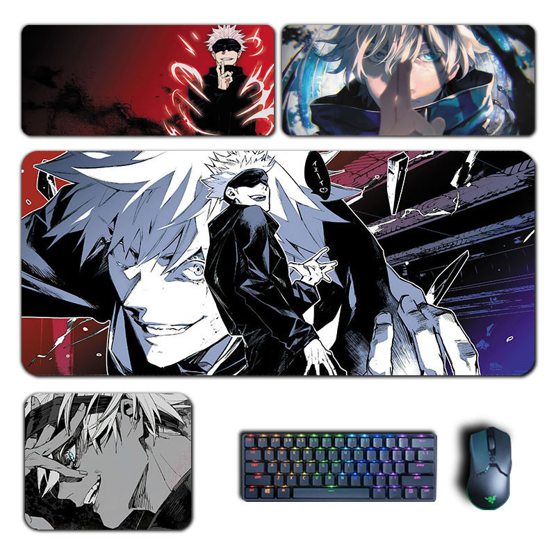 Satoru Gojo Mouse Pad Anime Jujutsu Kaisen Suguru Large Mousepad XXL ...