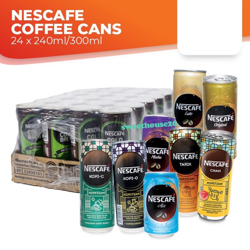 Nescafe Original Can /Milo Can / Mocha Latte/ Oligo Can 240ml ×24's ...