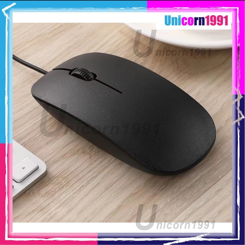 Ultra Thin Black Series 3D USB WIRED OPTICAL MOUSE Hitam Tikus Berwayar ...