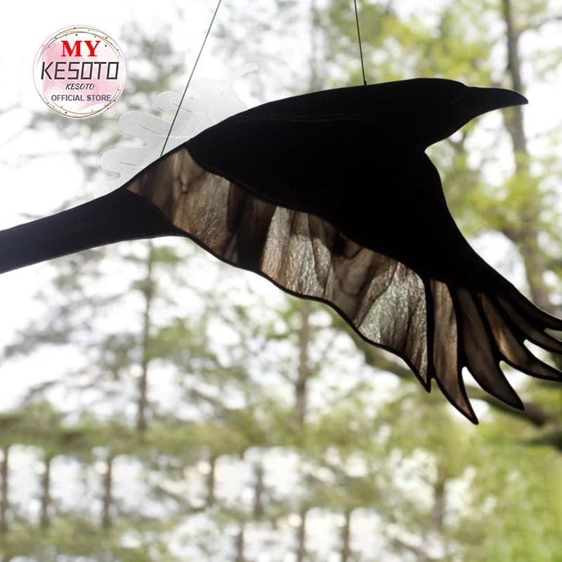 [KesotoMY] Raven Glass Window Hangings Decorative Acrylic Gothic for ...