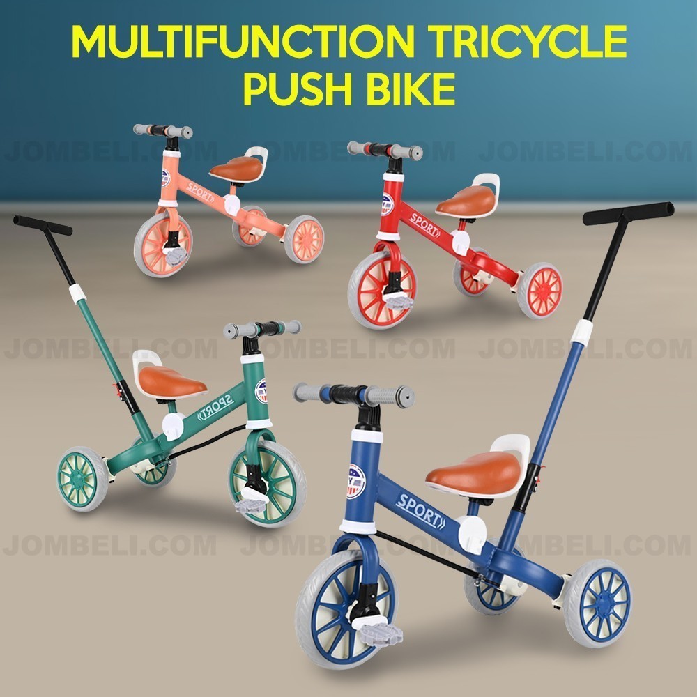MULTIFUNCTION TRICYCLE PUSH BIKE 3in1 Basikal Budak Tiga Roda 3 Wheels ...