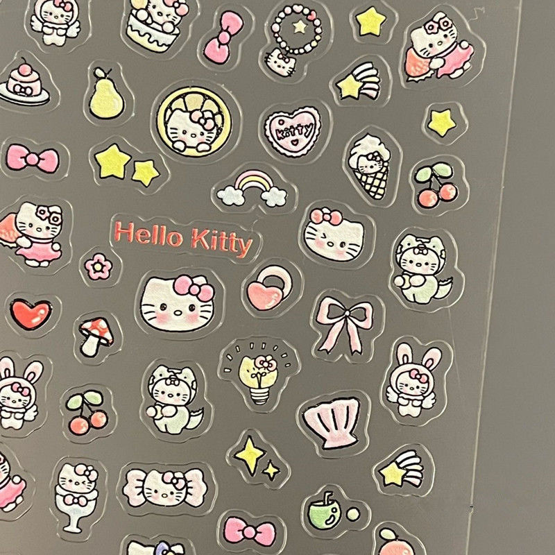 Cartoon Cute Kitty Cat Decorative Stickers Mini Waterproof PVC Nail ...