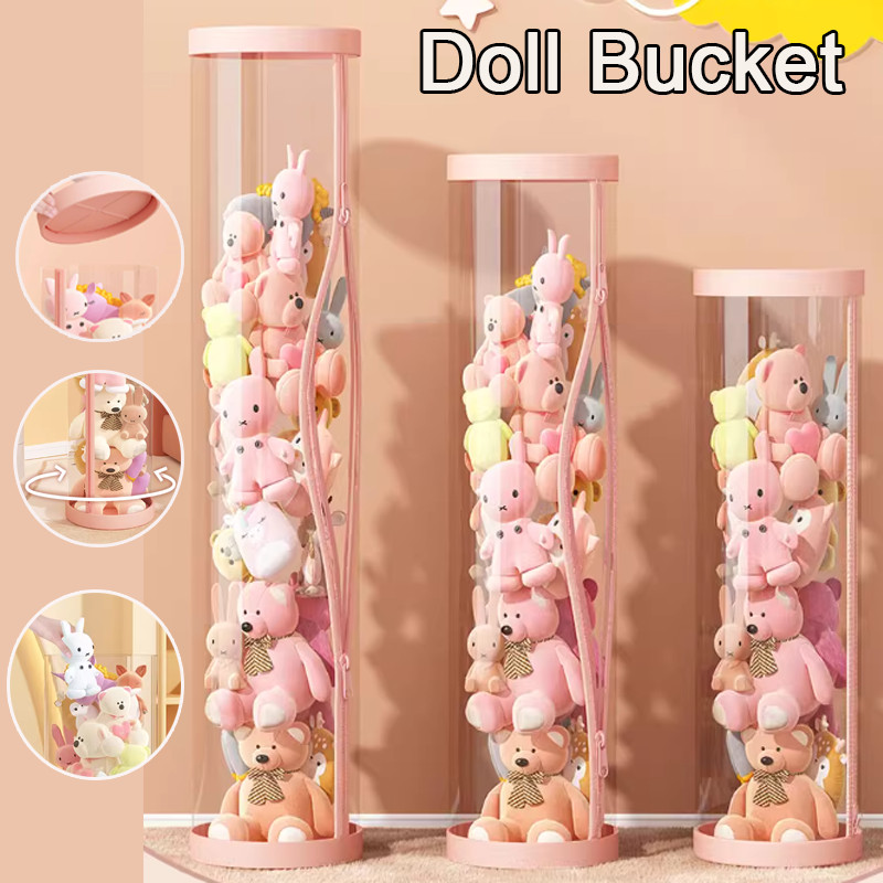 【Local Seller】Doll Storage Bucket with Zipper Durable Large-capacity ...