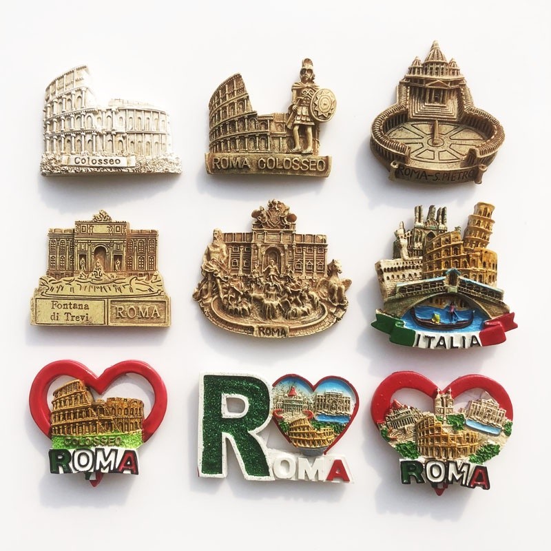 Colosseum Trevi Fountain Rome Italy Refrigerator Magnets 3D Resin ...