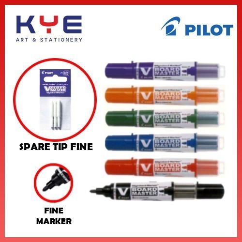 Pilot Whiteboard Marker Pen Pilot VBoard Marker Pen Refillable / Fine Tip / 5 Colours Available ...