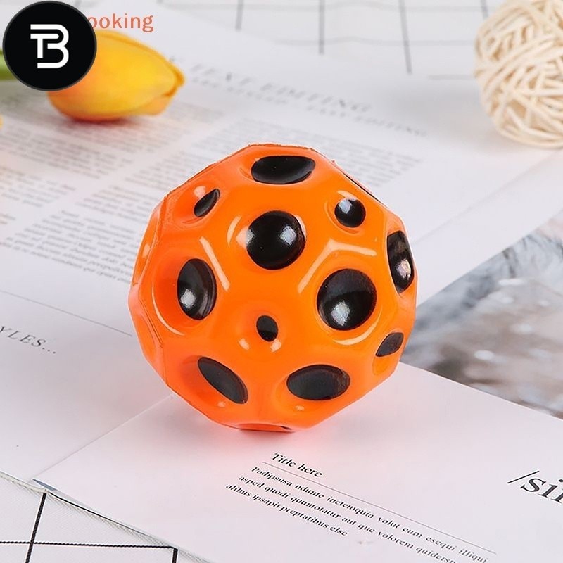 TB High Resilience Hole Ball Soft Bouncy Ball Anti-fall Moon Shape ...