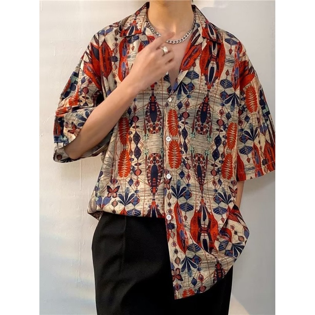 Hawaii Short-Sleeved Shirt Men's Summer Thin Retro High-End Shirt ...