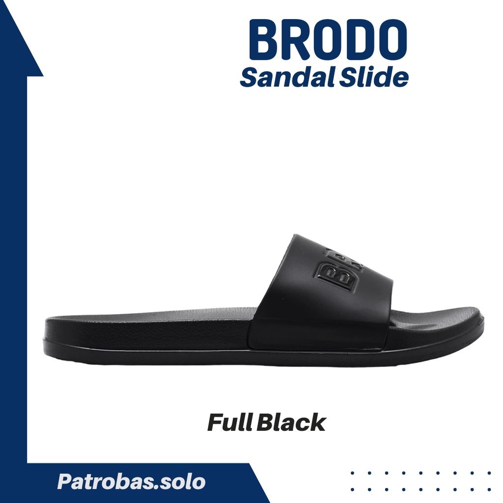 HITAM [Import] - Broslides BRO-DO Sandals Full Black Original Sandals ...