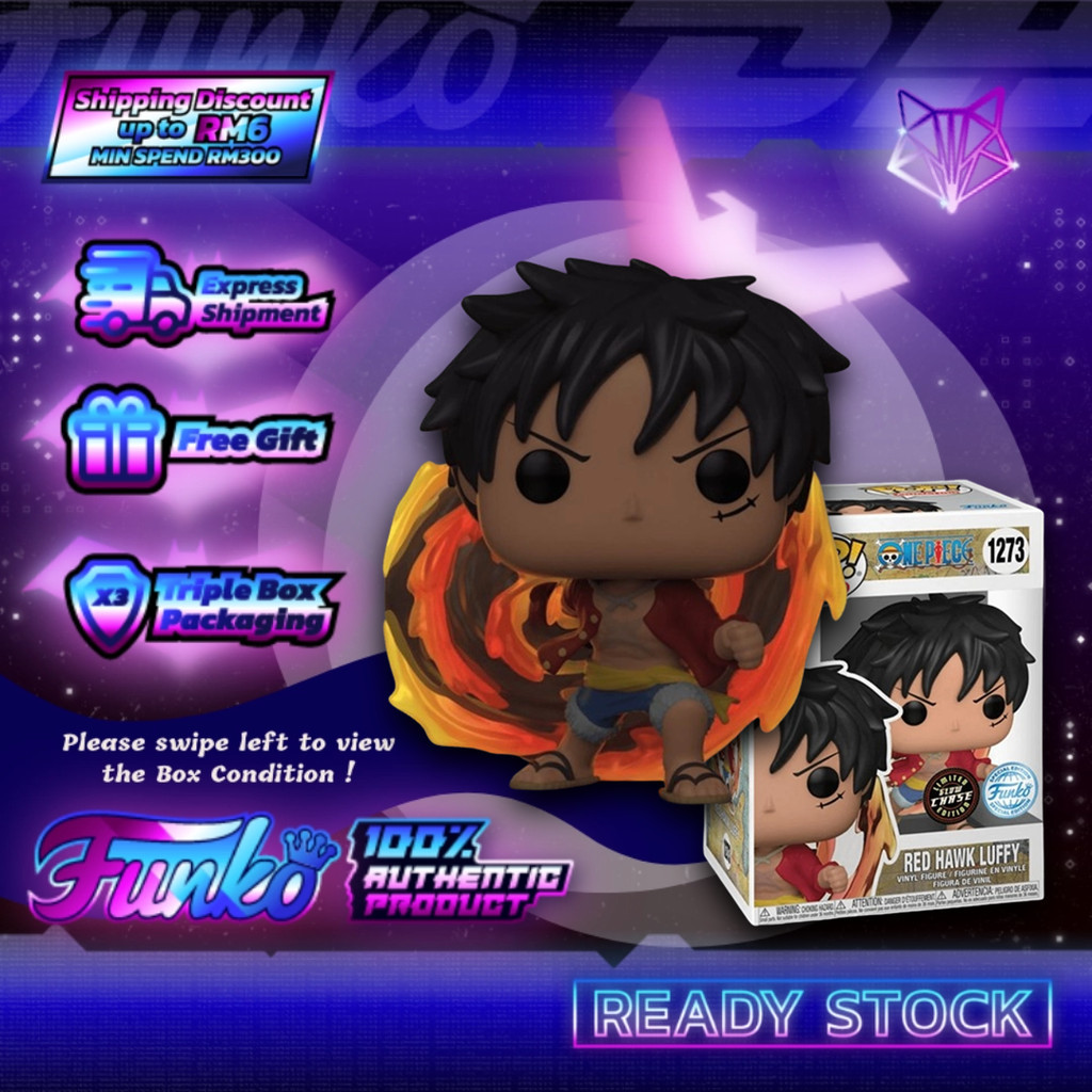 🦊[ 𝐑𝐄𝐀𝐃𝐘 𝐒𝐓𝐎𝐂𝐊 ]🦊 𝐅𝐔𝐍𝐊𝐎 𝐏𝐎𝐏 ! Anime : One Piece Red Hawk Luffy Glow ...